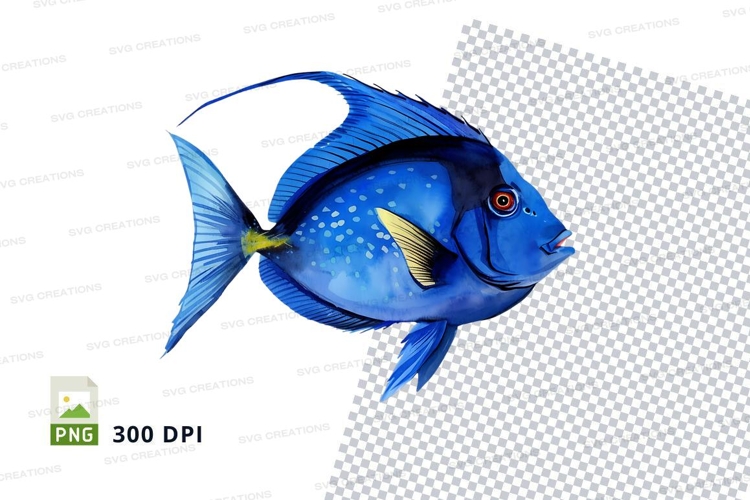 Blue tang fish clipart (6500374)
