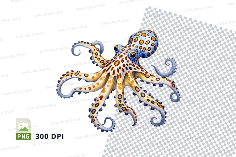 Blue-ringed octopus clipart (6500683)