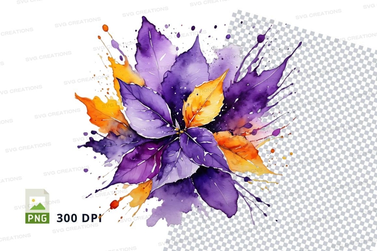 Autumn leaves splash