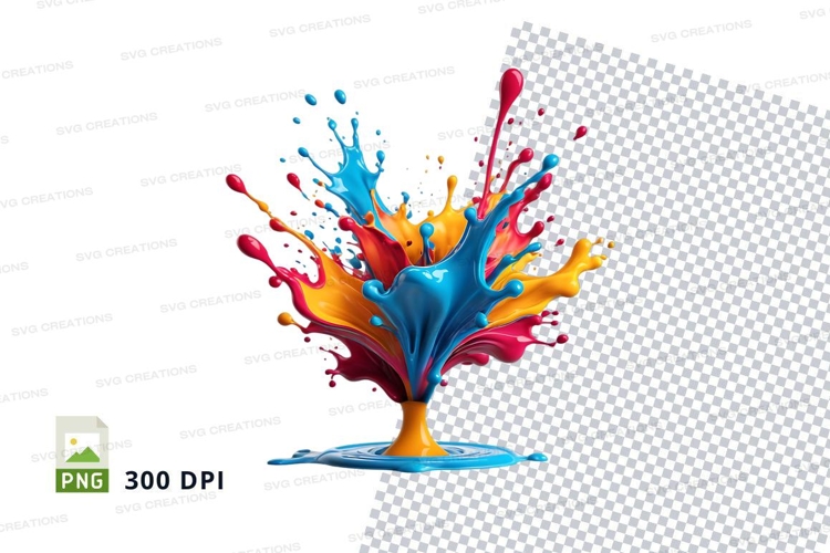 Colorful paint splash clipart (6513212)