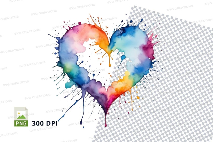 Rainbow heart splash (6522325)