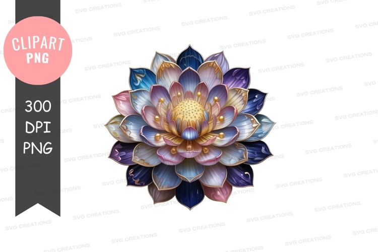 Elegant lotus flower clipart png (6438872)