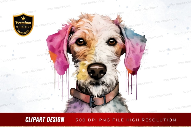 Colorful dog clipart png (6460384)