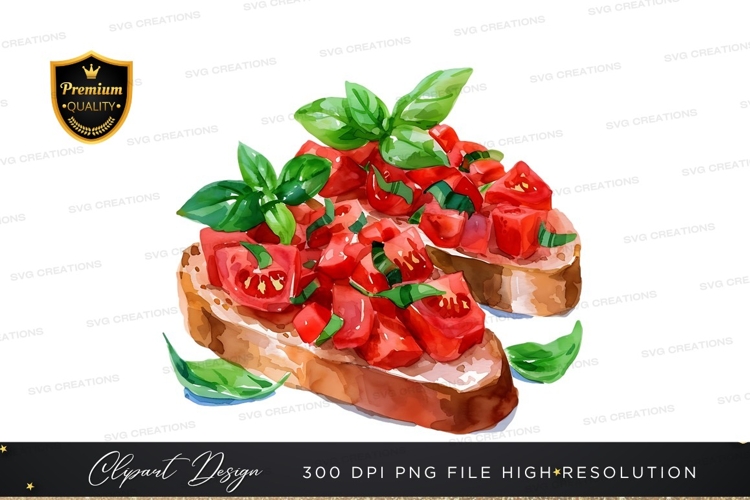 Delicious bruschetta with tomatoes and basil (6461030)