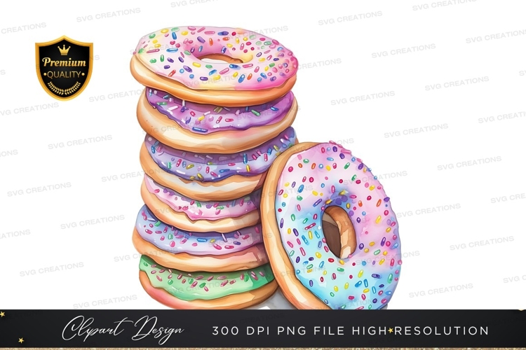 Stack of colorful donuts