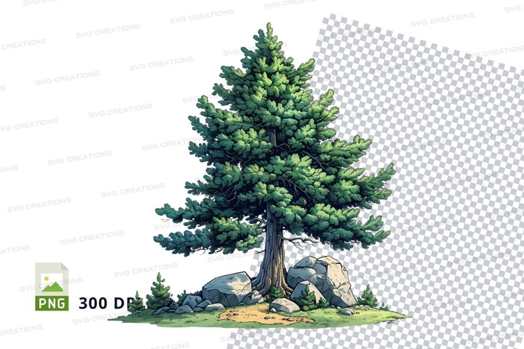 Pine tree clipart png (6555047)