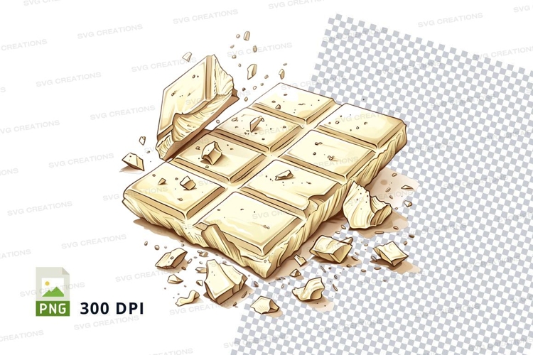 White chocolate bar mockup