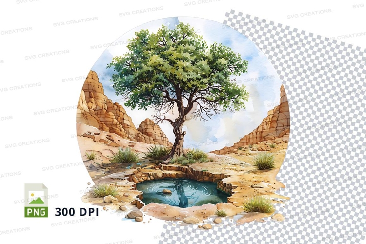 Desert oasis tree clipart png