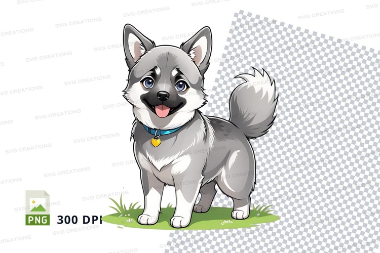Cartoon husky dog clipart png