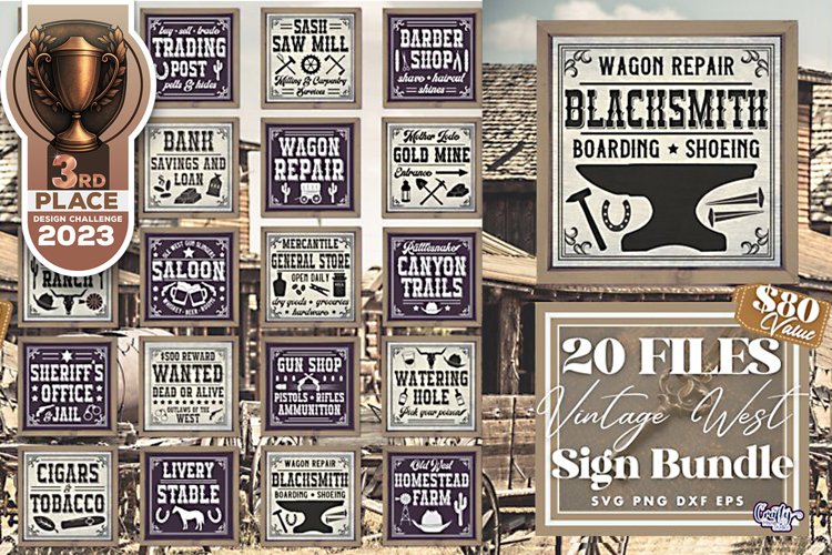 Vintage Western Svg Bundle | Wild West Sign | Farmhouse Svg