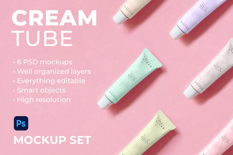 Cream Tube Packaging mockup