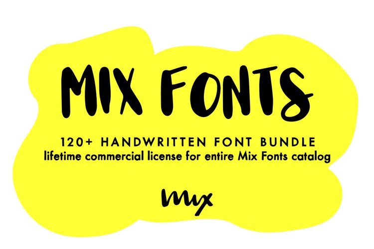 Mix Fonts - 125 Plus Font Bundle (129765) | Handwritten | Font Bundles