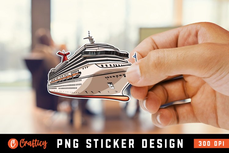 Cruise Ship Sticker,Scrapbook sticker,Travel journal sticker