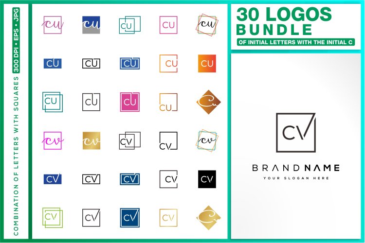 30 LOGOS BUNDLE OF INITIAL LETTERS WITH THE (4286712)