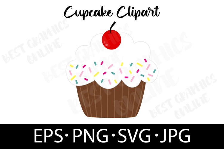 Cupcake EPS SVG PNG JPG FILE Cupcake Dessert Vector Graphic