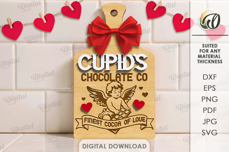 Cupid's Mini Cutting Board Laser cut. Kitchen (6447990)