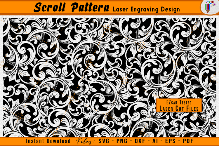 Custom Scrollwork Pattern Firearms Laser Engraving (6465085)
