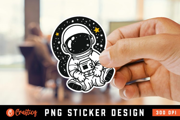 Cute Astronaut Sticker,Galaxy Sticker,Celestial Sticker