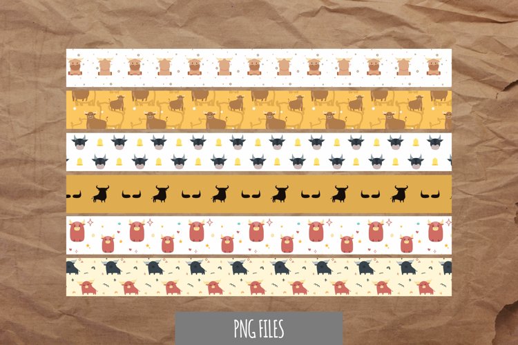 Strips Cute Bull Pattern