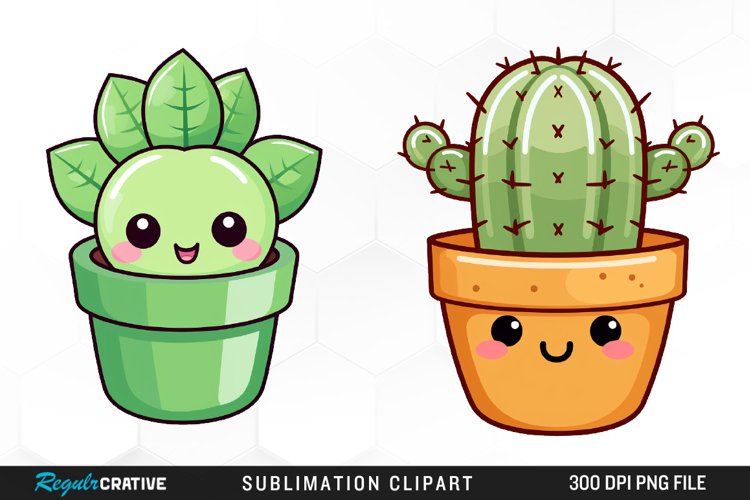 Cute Cactus Illustration PNG Clipart