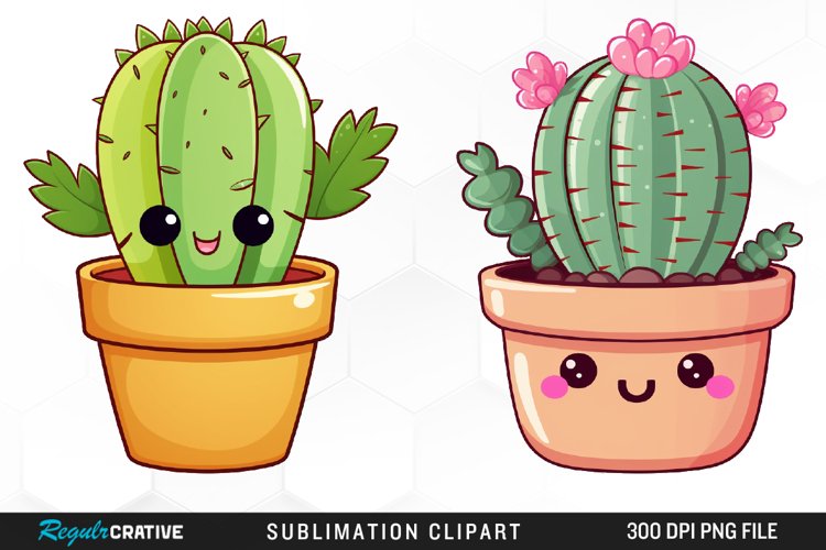 Cute Cactus Illustration PNG Clipart