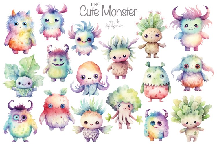 Cute Monsters clipart png (2612986)