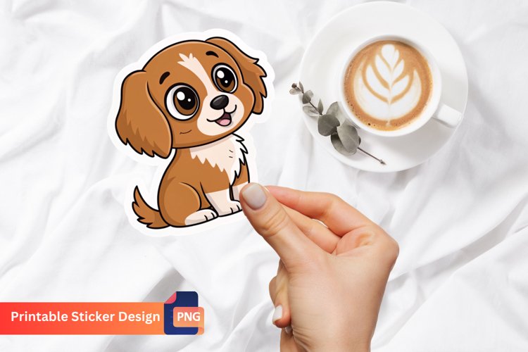 Cute Dog Sticker, Adorable Puppy Sticker, Kawaii Dog Sticker