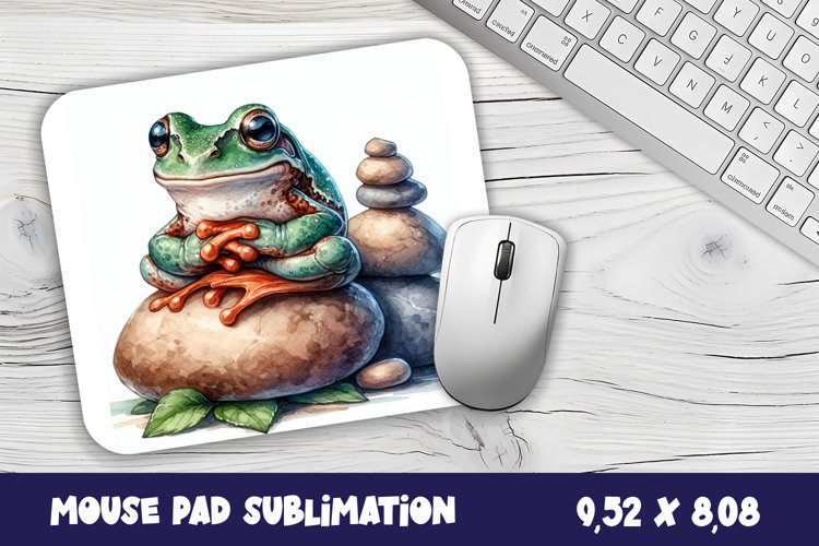 Chilling frog mousepad sublimation, Relax mouse (3306087)