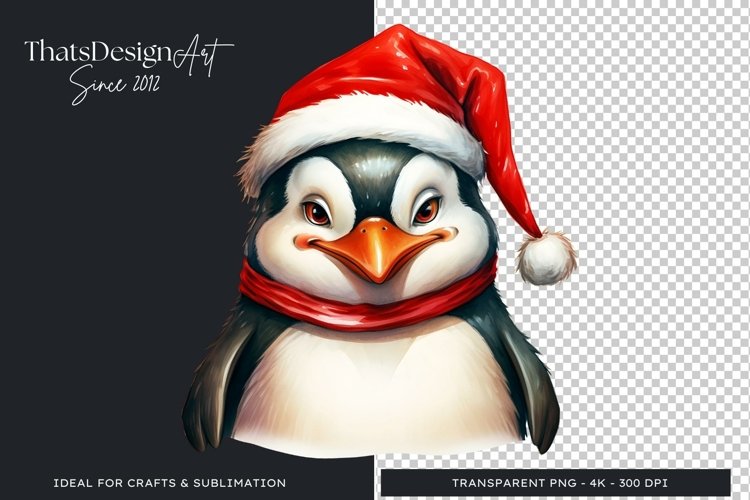 Cute penguin Christmas Animal clipart PNG, baby animals