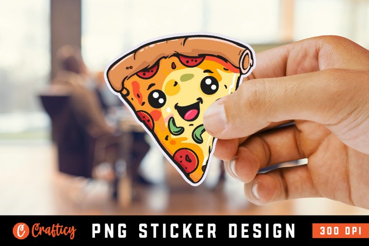 Cute Pizza Sticker,Pizza slice charm Sticker,Foodie Sticker