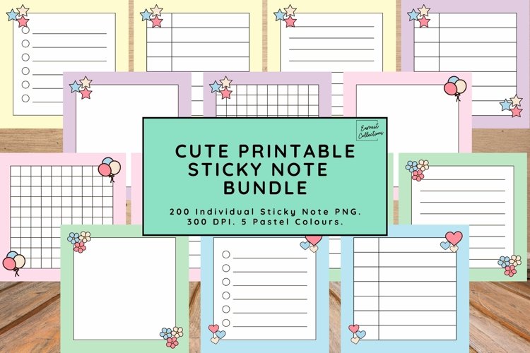 Cute Printable Sticky Notes Bundle