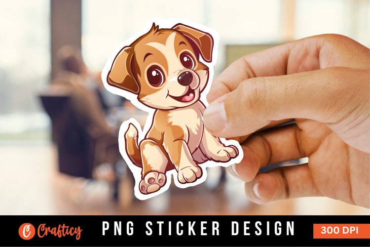 Cute Puppy Sticker Clipart,Kawaii puppy sticker,Adorable dog