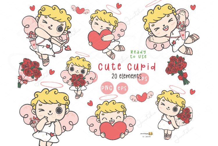 Cute Valentine cupid clipart baby Angle cupid png clipart
