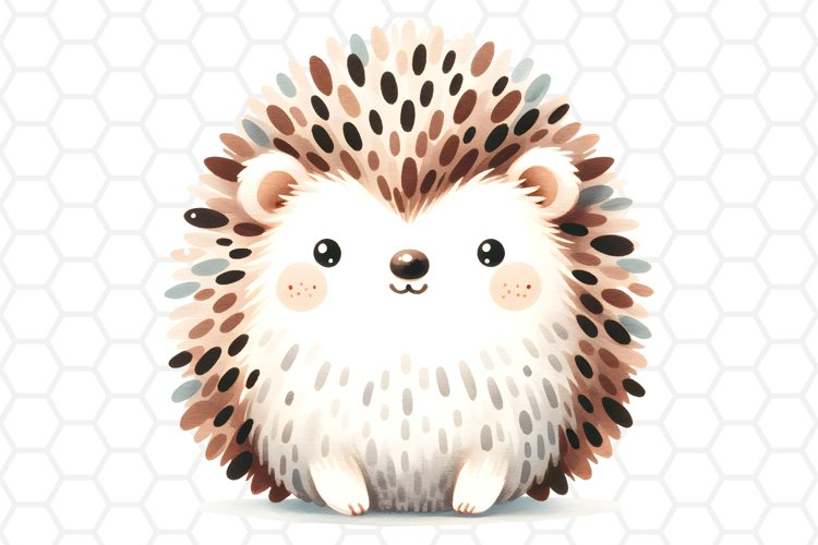Cute Watercolor Hedgehog Clipart | Hedgehog PNG (3612331)