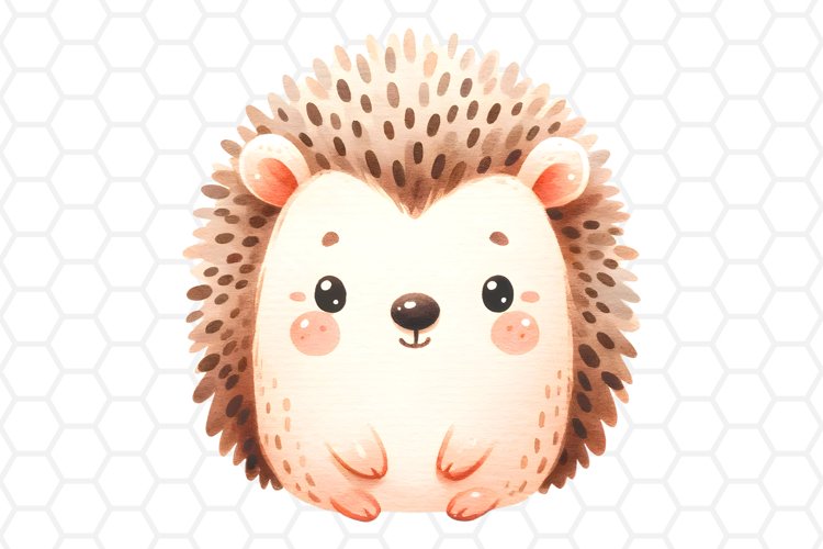 Cute Watercolor Hedgehog Clipart | Hedgehog PNG (3612322)