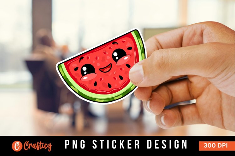 Cute Watermelon Sticker Clipart,Cute summer fruit sticker