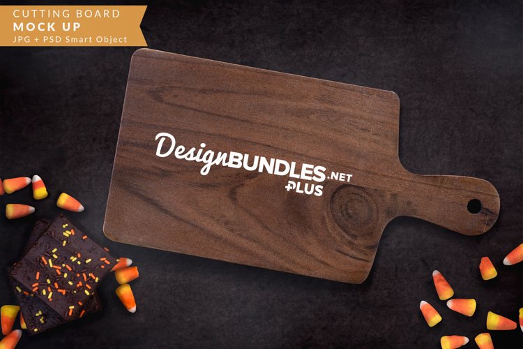 Wooden Cutting Board | Halloween Mock up