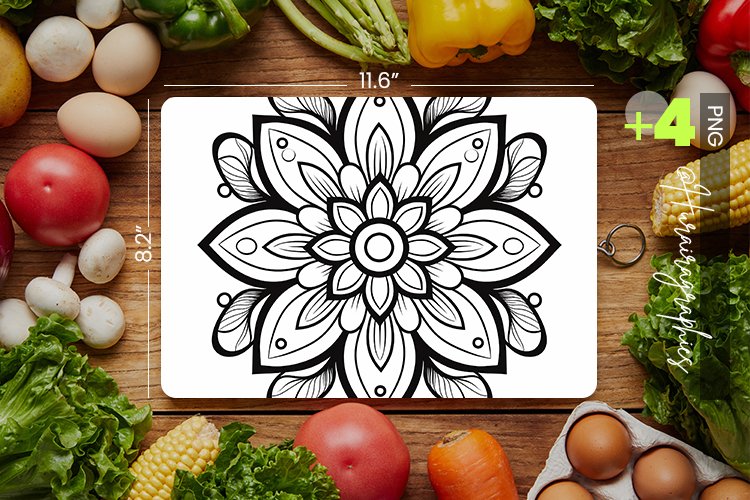 Line art Cutting Board Design - 04 Variations