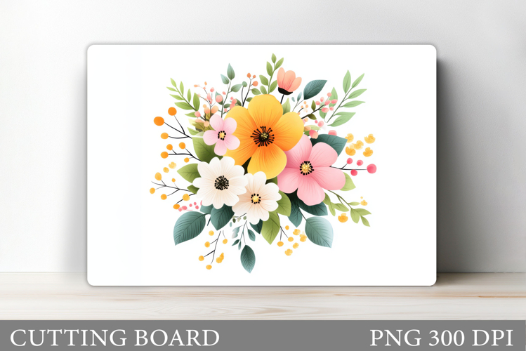 Floral Cutting Board Design. Flowers Cutting Board (5280198)