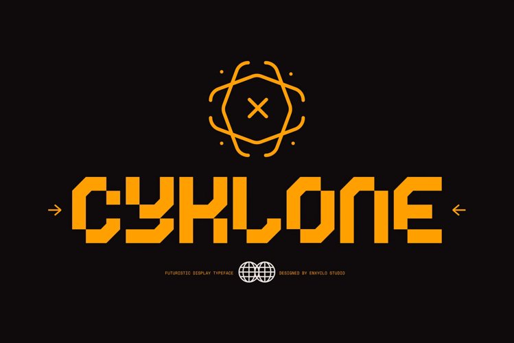 CYKLONE - Futuristic Display Font
