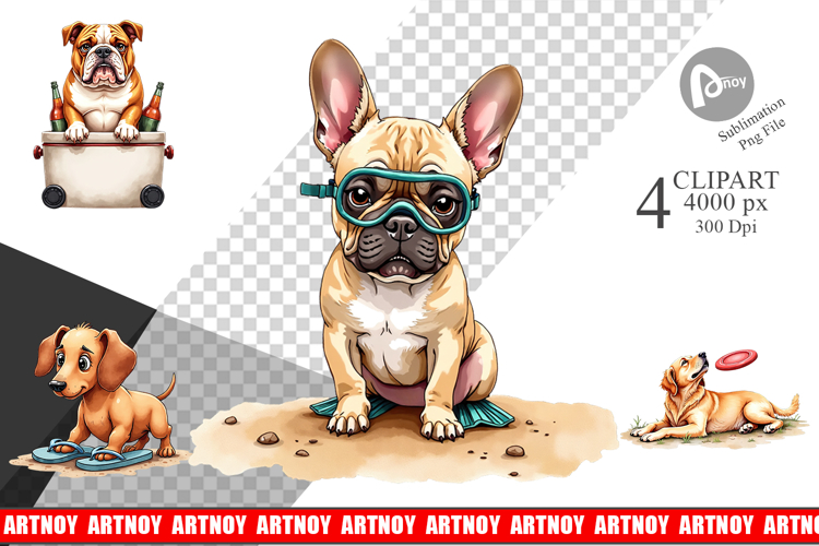 Cynical Canines Hot Summer Clipart (6514560)