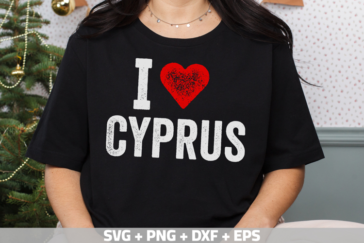 Cyprus PNG, I love Cyprus PNG for print-on-demand