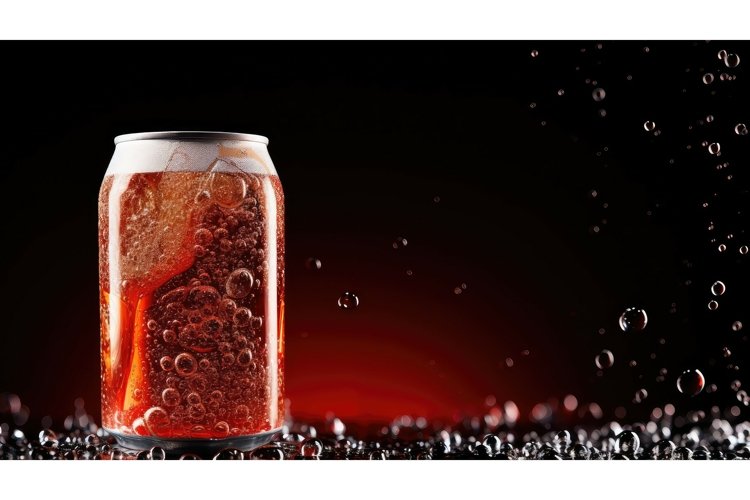 liquid pop soda drink fizzing ai generated