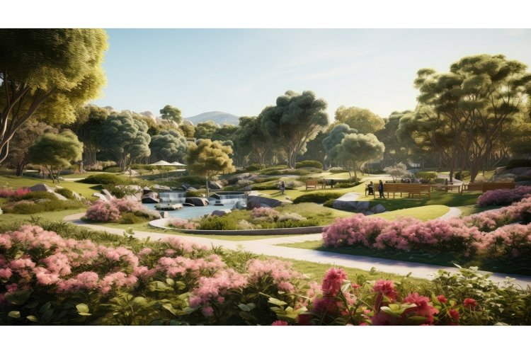 fresh green natural view botanical ai generated