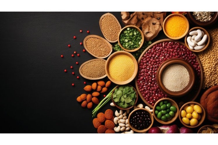 grains ingredient vegan food whole ai generated