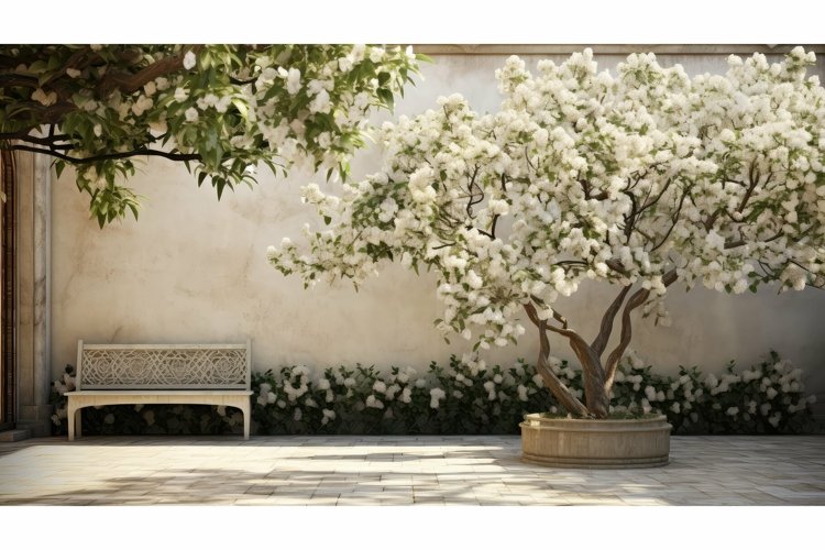 exterior plant bloom tree garden ai generated