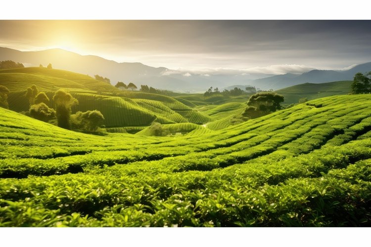 healthy green tea drink tea ai generated