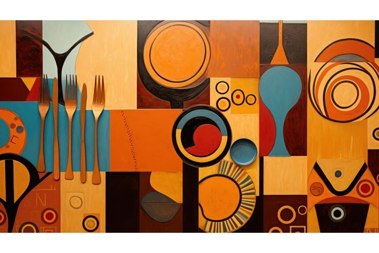 vibrant abstract restaurant background (3976384)