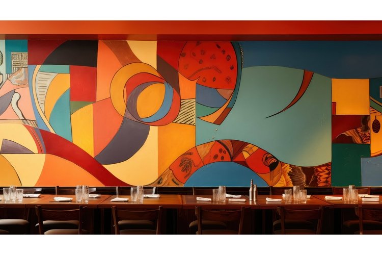 design abstract restaurant background (3977618)