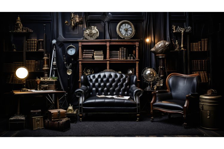 professional black studio background